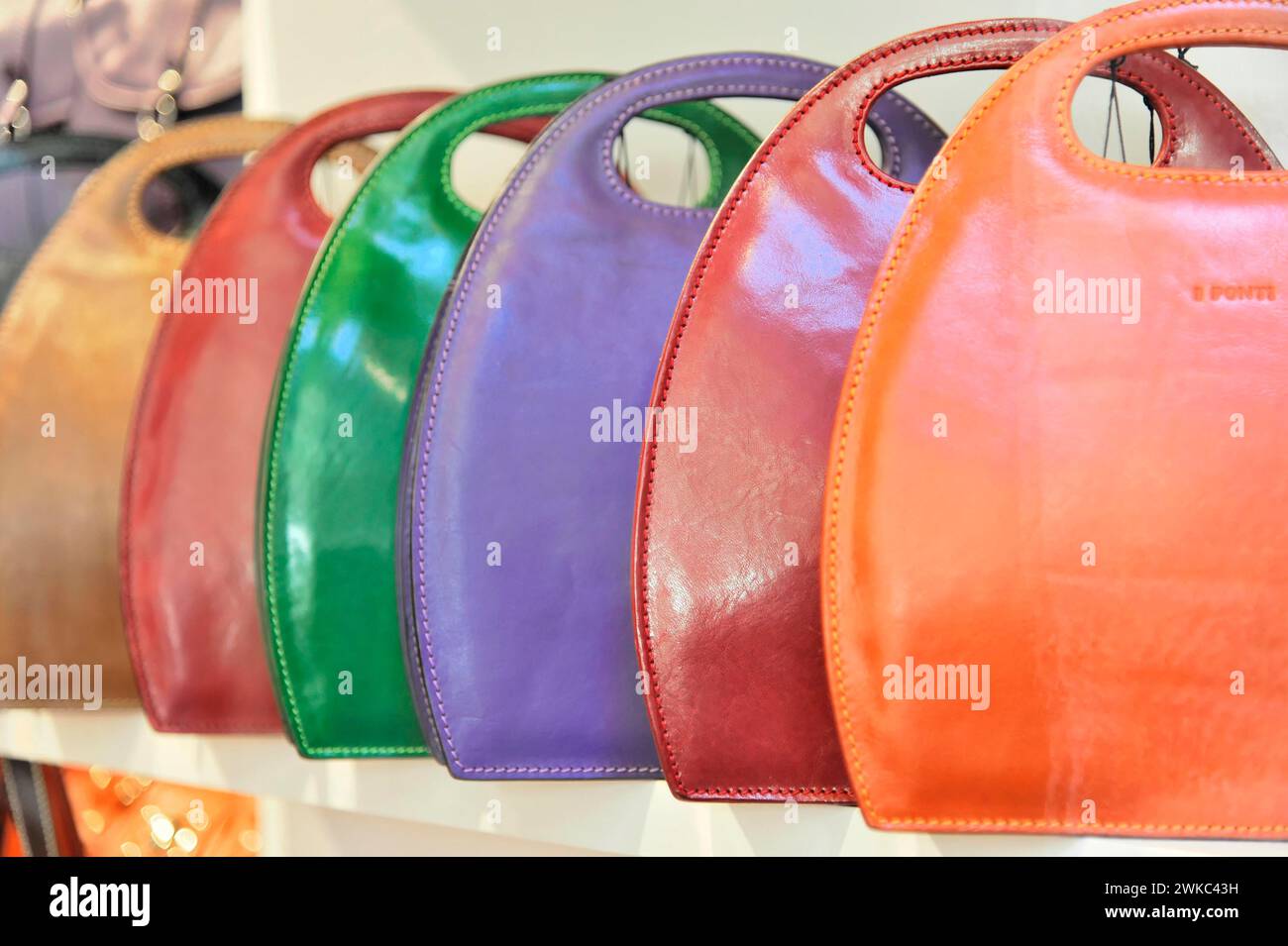 Colourful leather handbags hi-res stock photography and images - Alamy
