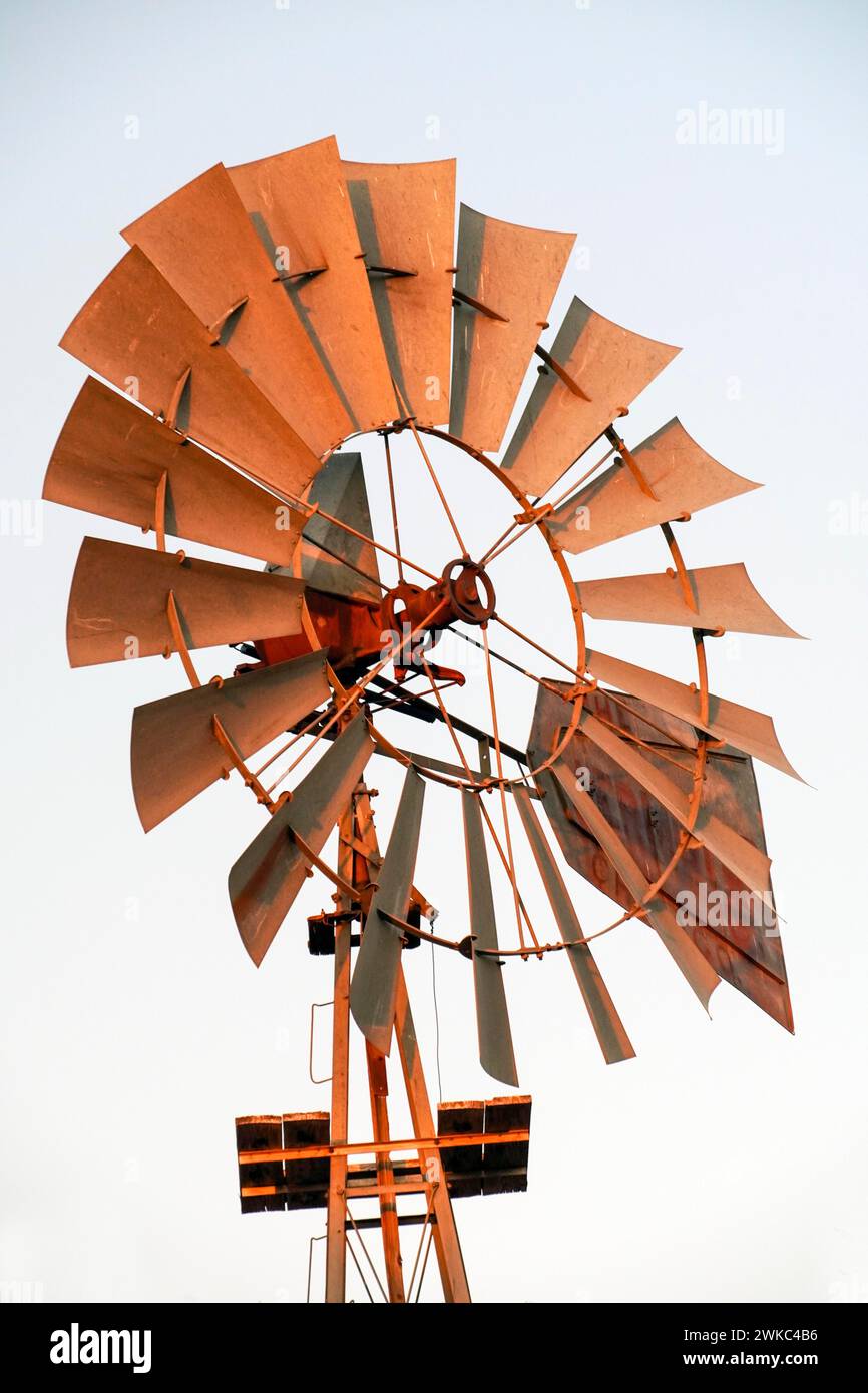 Wind turbine for pumping water, Namibia Stock Photo - Alamy