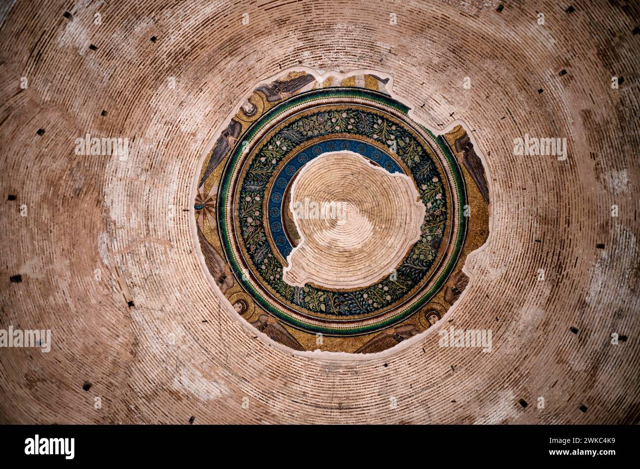 Interior view of Rotonda, Rotunda of Galerius, Roman round temple, dome ...