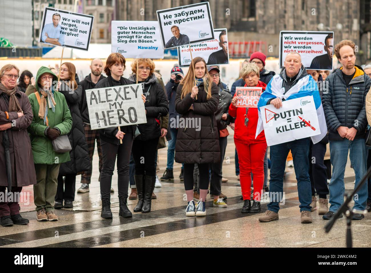 Vigil on 18 February 2024 for the deceased Alexei Navalny ...