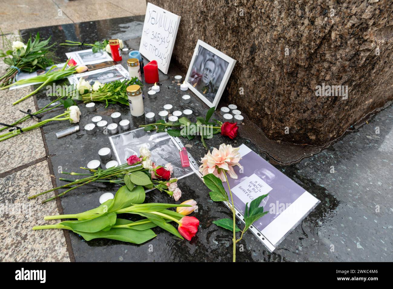 Vigil on 18 February 2024 for the deceased Alexei Navalny ...