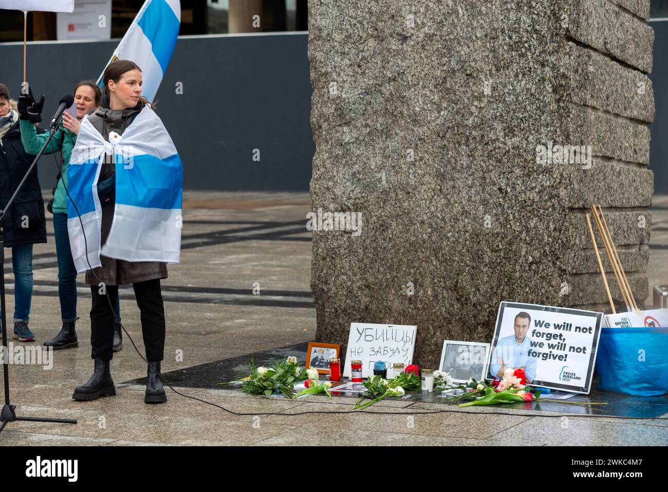 Vigil on 18 February 2024 for the deceased Alexei Navalny ...
