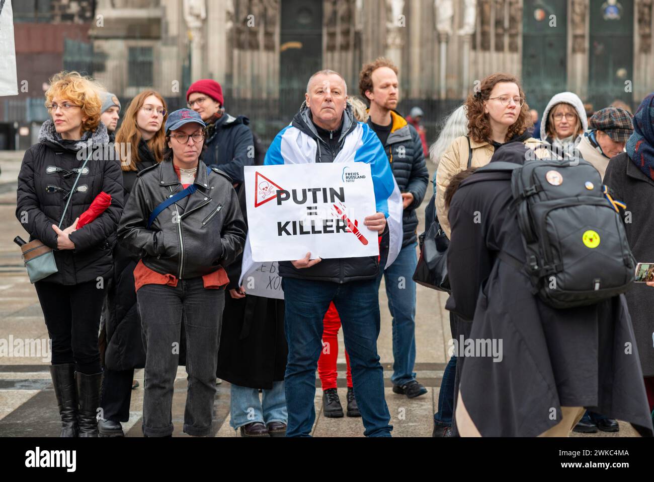 Vigil on 18 February 2024 for the deceased Alexei Navalny ...
