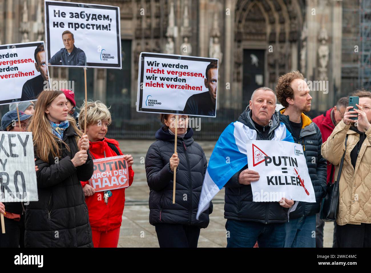 Vigil on 18 February 2024 for the deceased Alexei Navalny ...