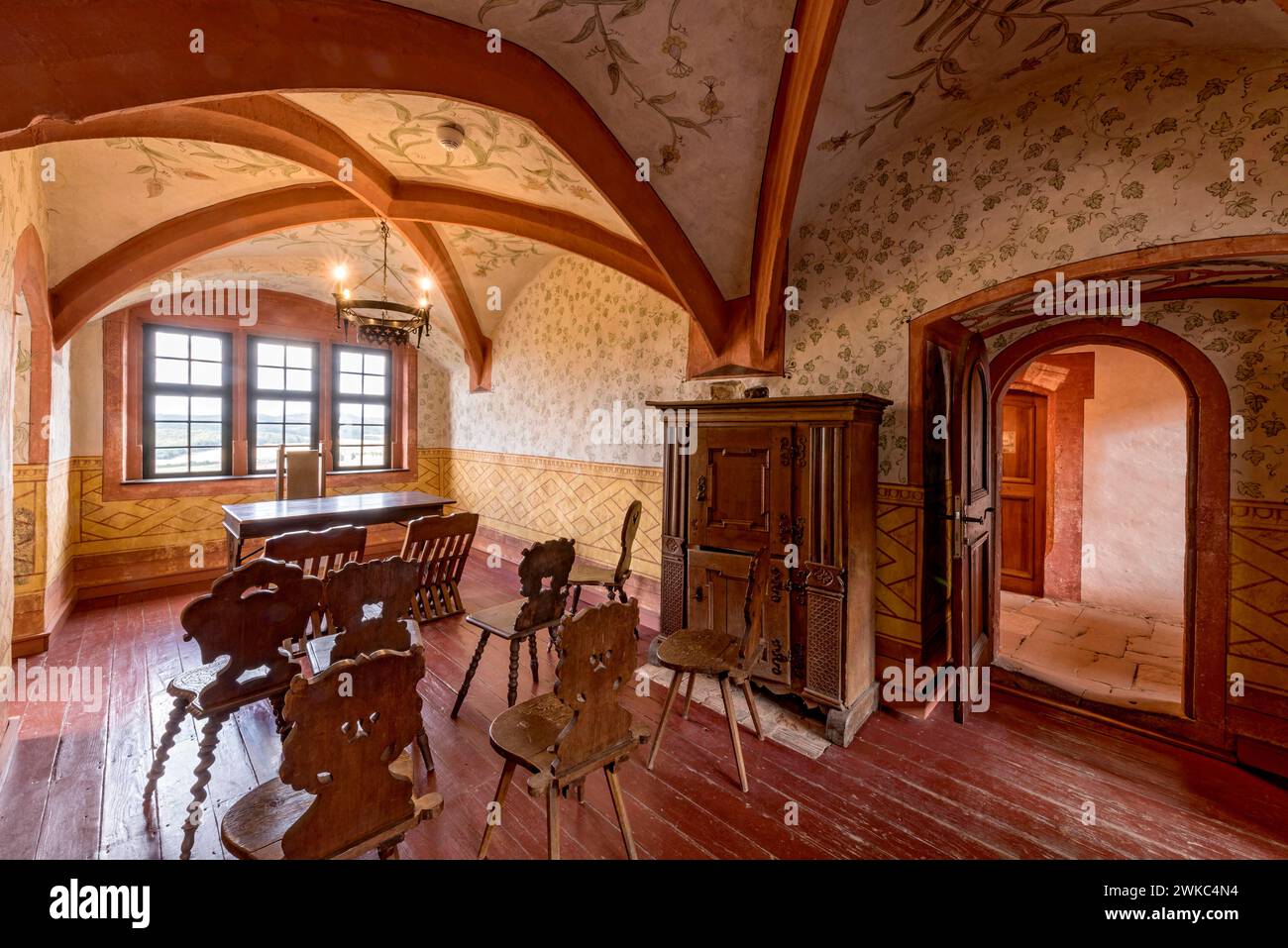 Middle lord's chamber, living quarters, medieval knight's castle ...