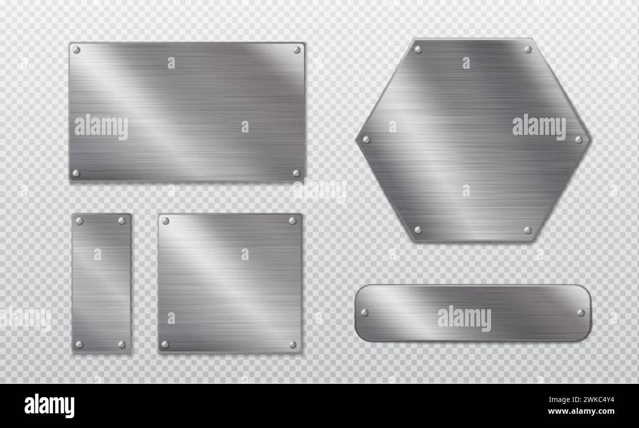 Metal background rivets 3d illustration Stock Vector Images - Alamy