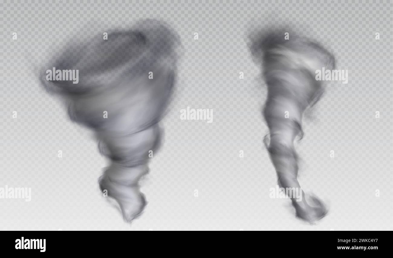 3d tornado hurricane vector cyclone storm effect. Isolated realistic ...