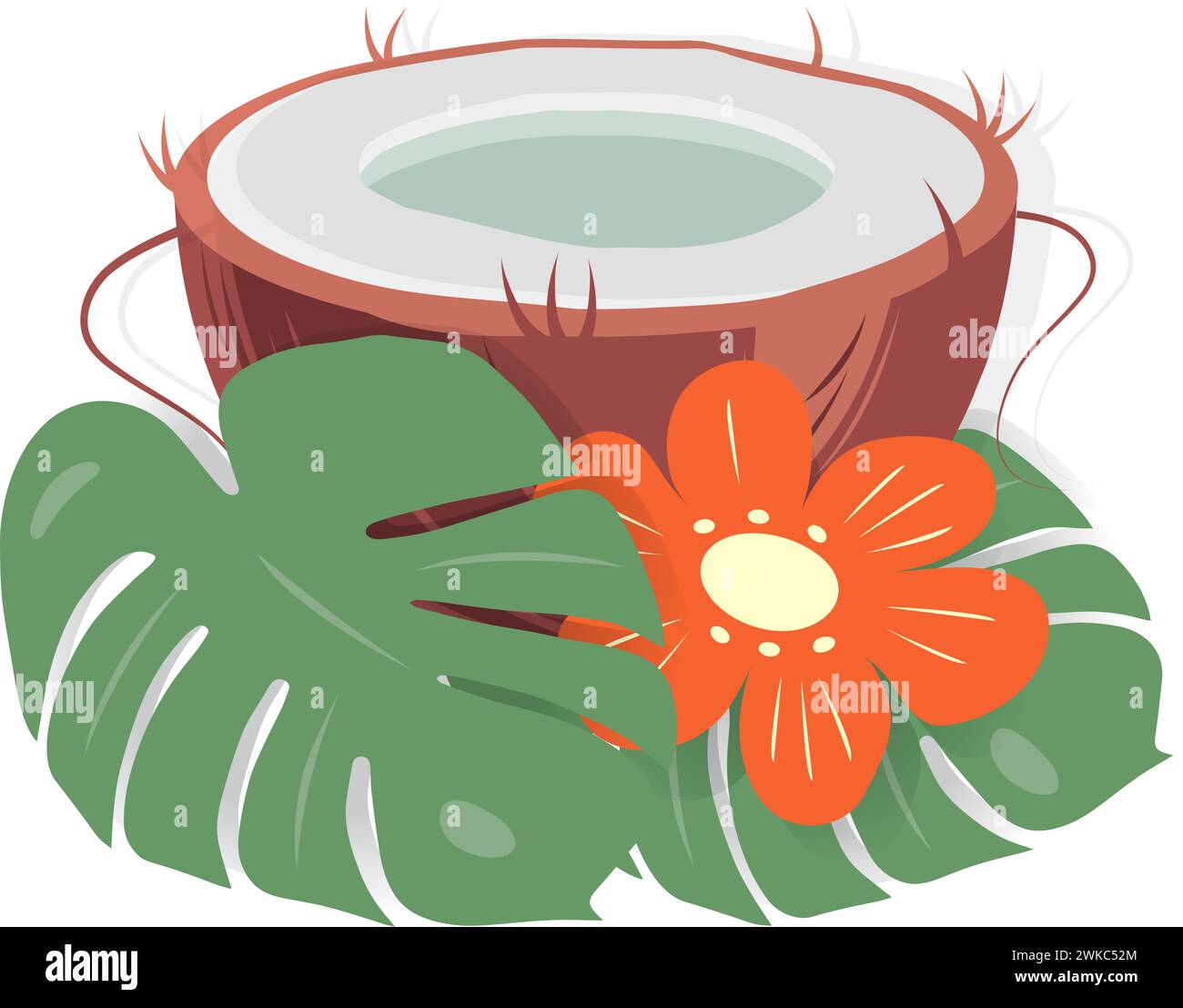 Monstera leaves icon web Stock Vector Images - Alamy