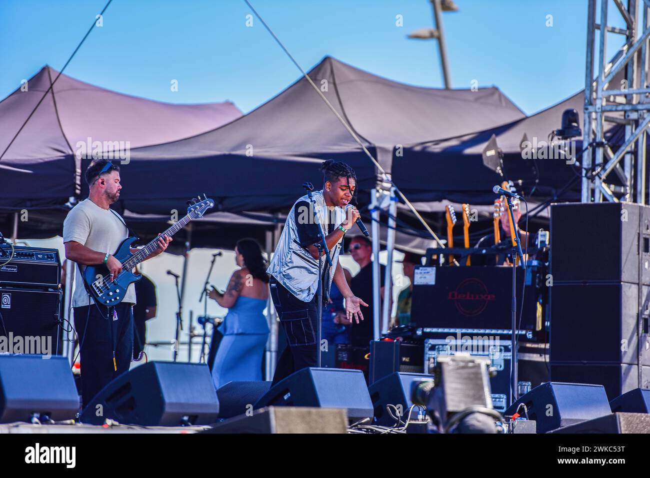 Melbourne, Australia. 18th Feb, 2024. Young RNB artist Sedriece and ...