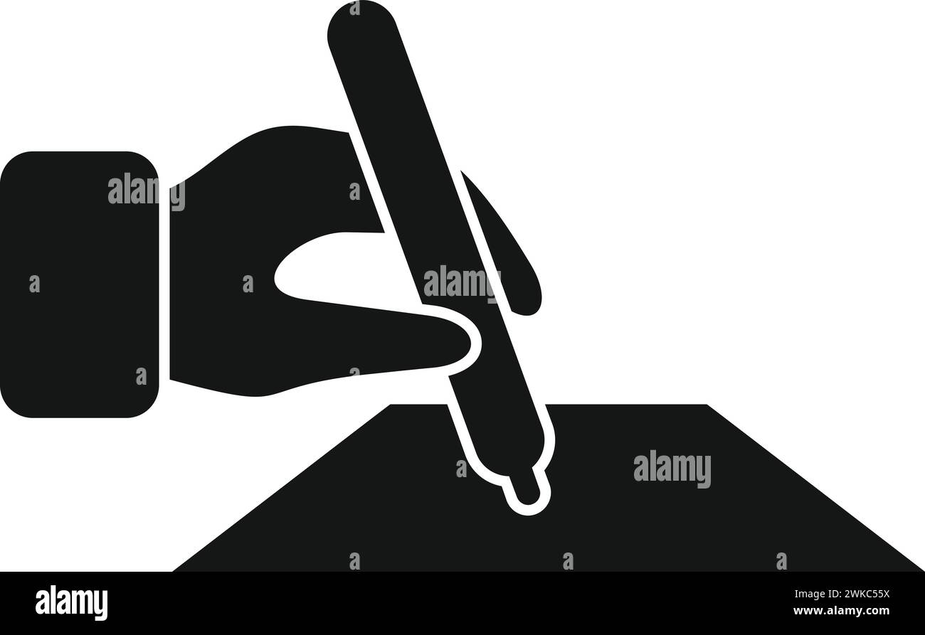 Personal signature icon simple vector. Access verification. Biometric approve Stock Vector Image ...