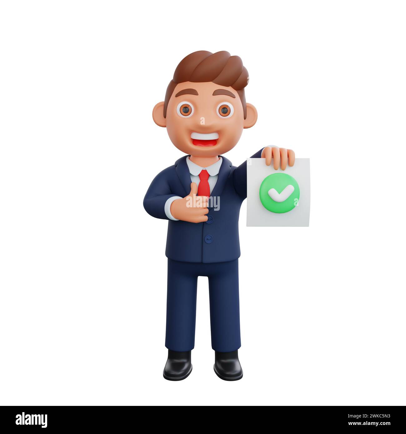 3d Illustration businessman character manager in different poses and ...