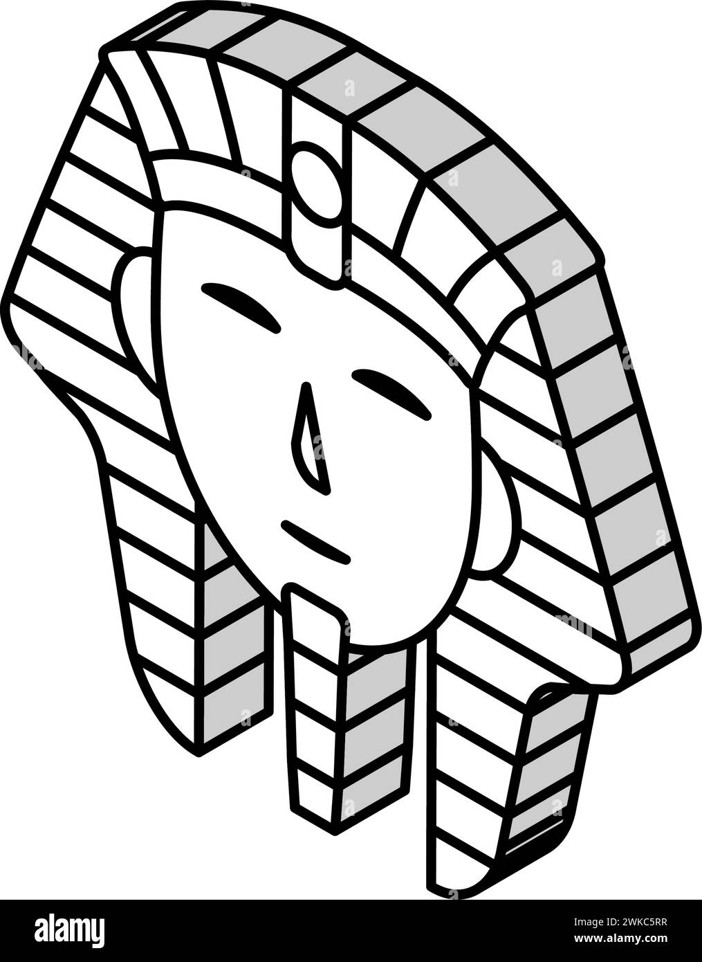 pharaoh egypt isometric icon vector illustration Stock Vector Image ...