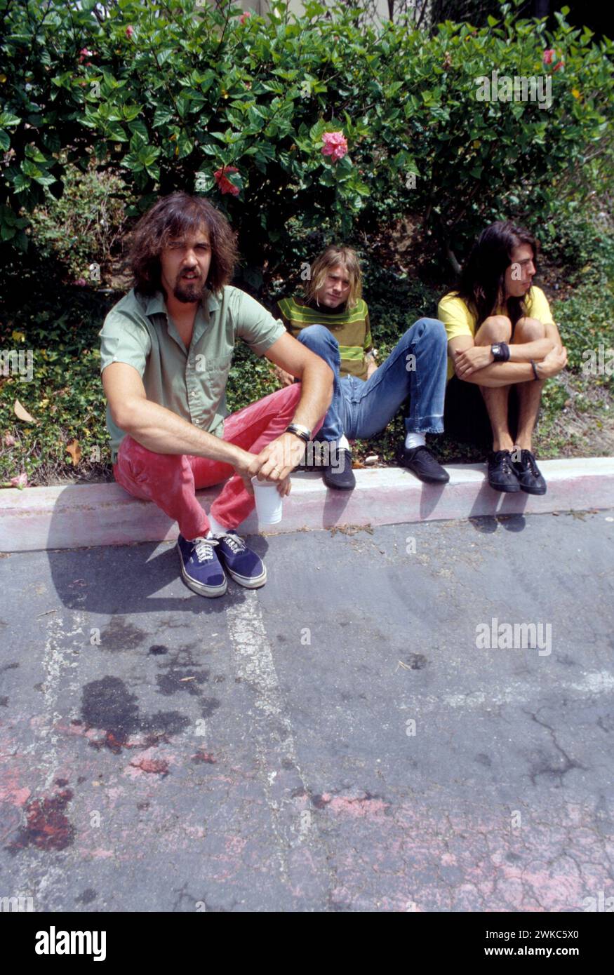 Nirvana photographed in the morning before going into the GMT studios to film the video for ...