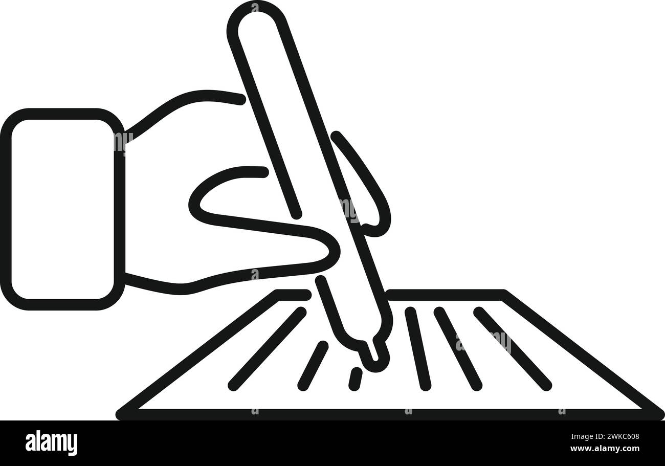 Personal signature icon outline vector. Access verification. Biometric approve Stock Vector ...