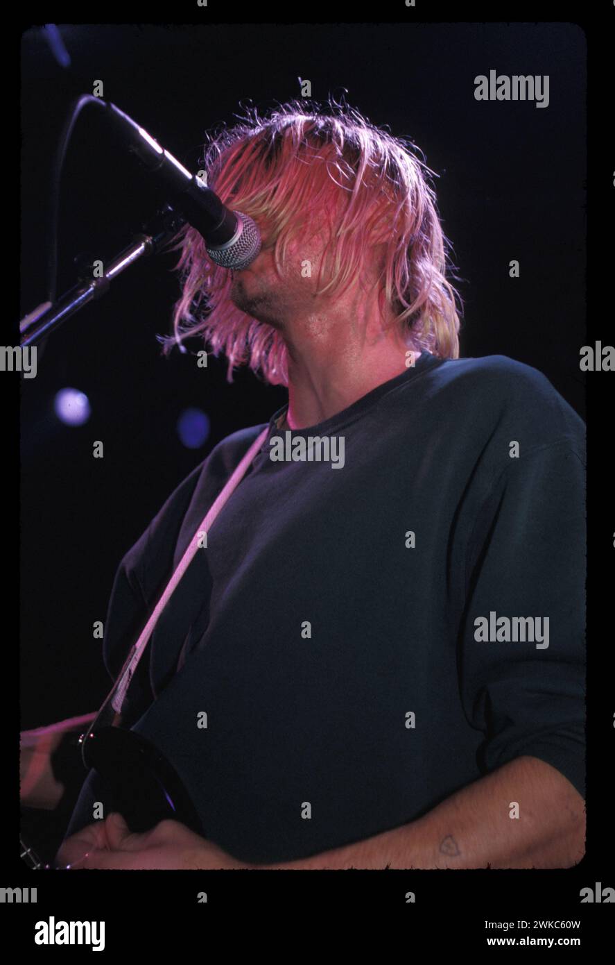 HOLLYWOOD, CA : Nirvana performing live at The Roxy in Hollywood, CA on ...