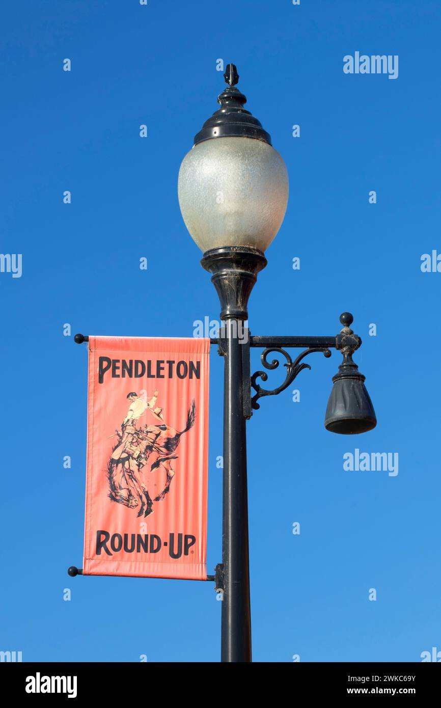 Pendleton Roundup banner, Pendleton, Oregon Stock Photo - Alamy