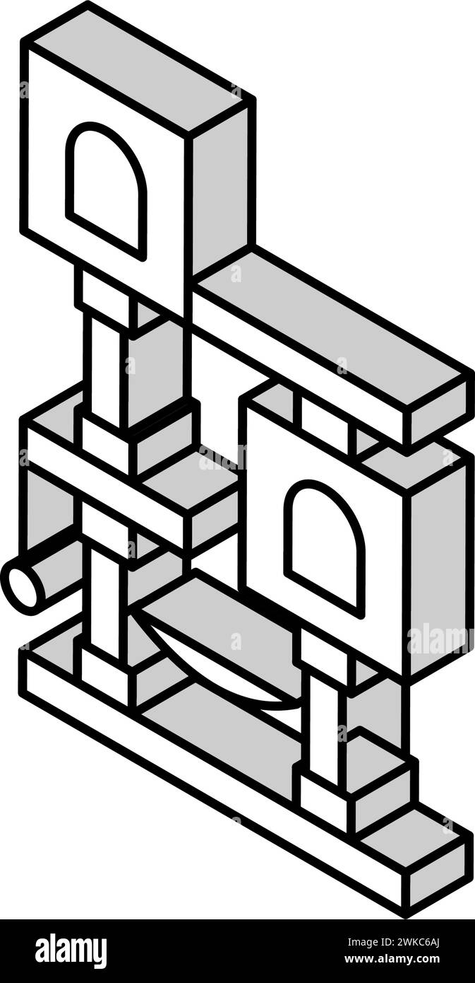 cat tree isometric icon vector illustration Stock Vector Image & Art ...