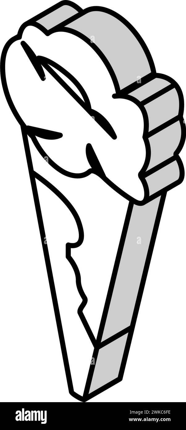 italian ice cream isometric icon vector illustration Stock Vector Image ...