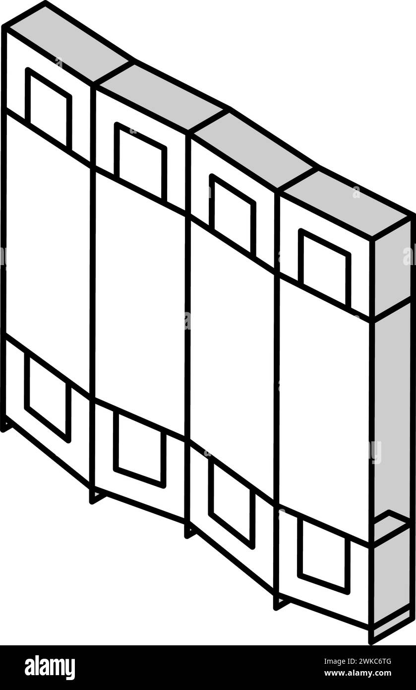 room divider isometric icon vector illustration Stock Vector Image ...