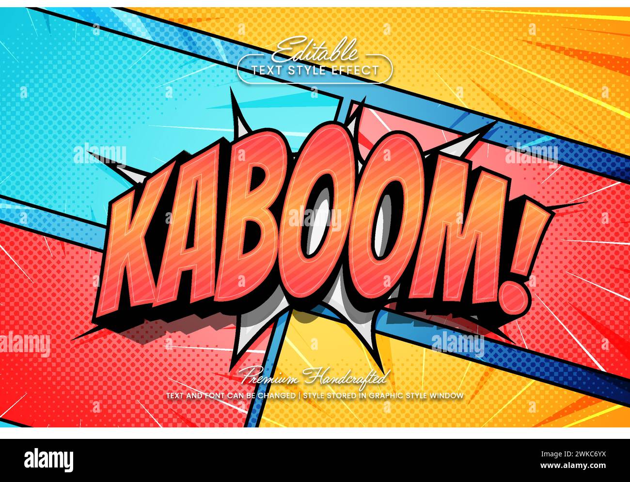 Editable vector text effect graphic style. Comic text sound effect ...