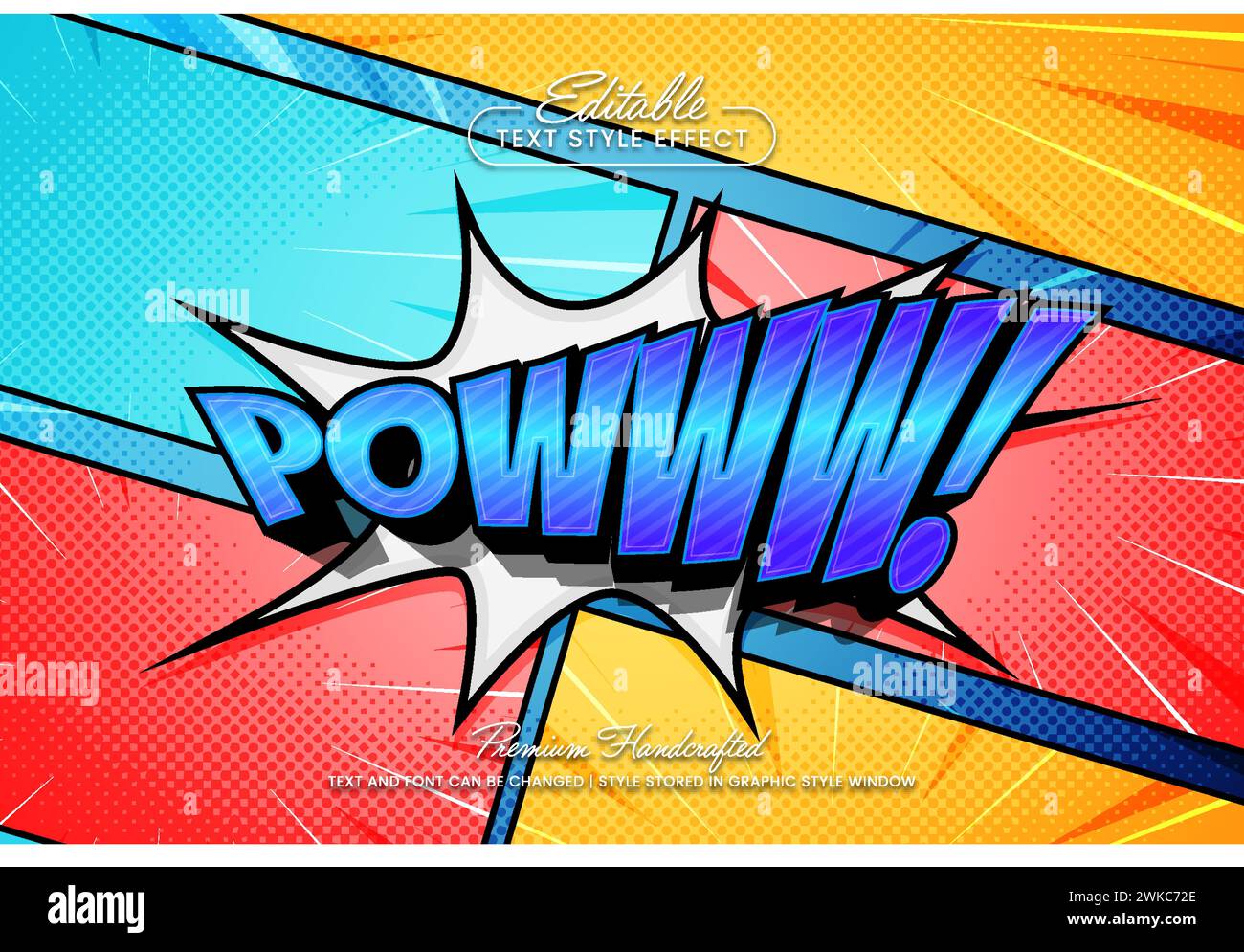 Editable vector text effect graphic style. Comic text sound effect ...