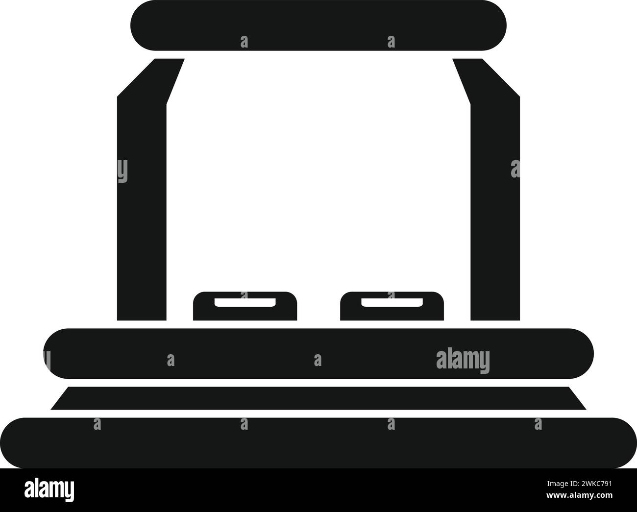 Vr interface platform icon simple vector. Cyber social program. Cinema ...