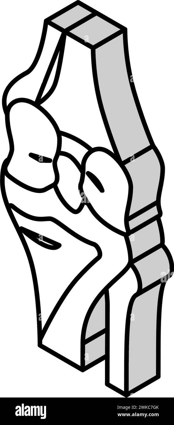 knee bone isometric icon vector illustration Stock Vector Image & Art ...