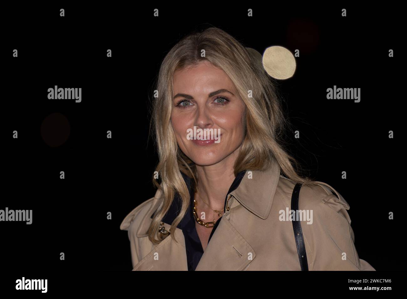 Donna Air poses for photographers upon arrival at the Burberry Winter ...