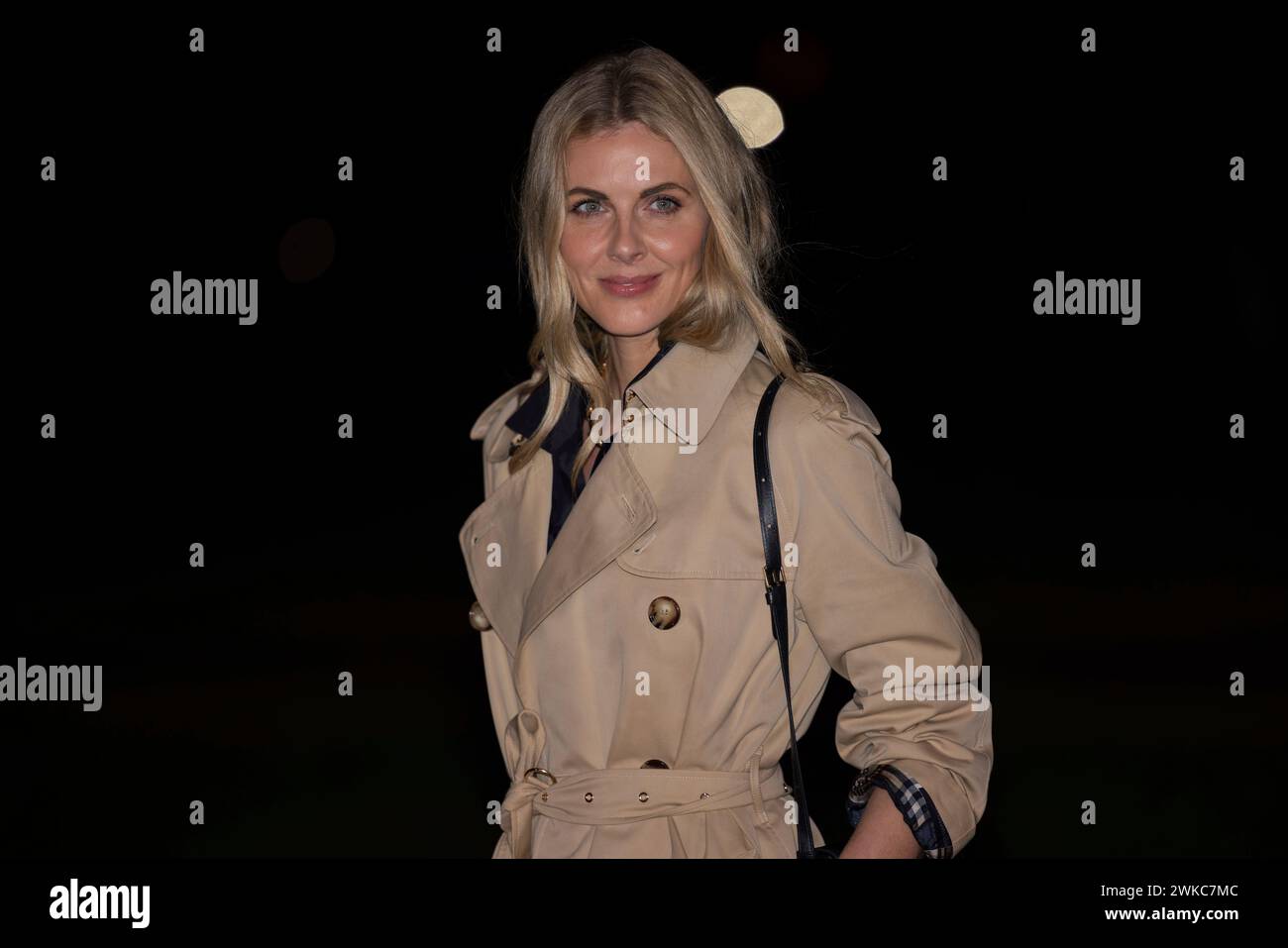Donna Air poses for photographers upon arrival at the Burberry Winter ...