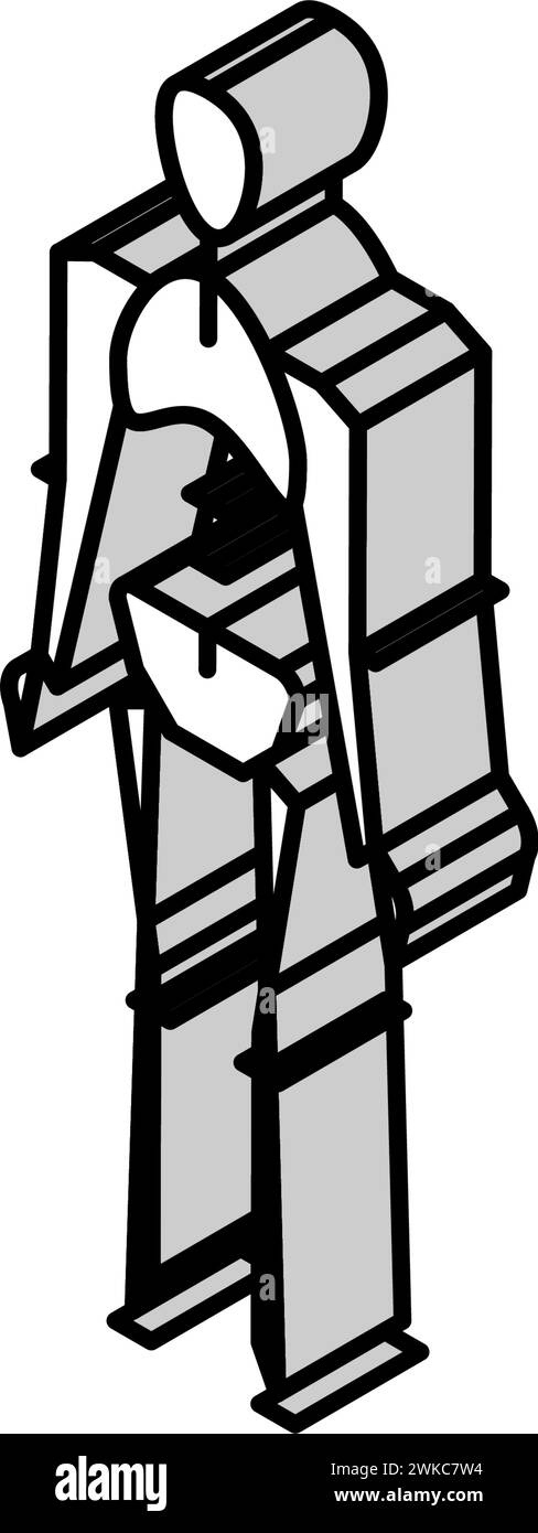 skeleton bones human isometric icon vector illustration Stock Vector ...