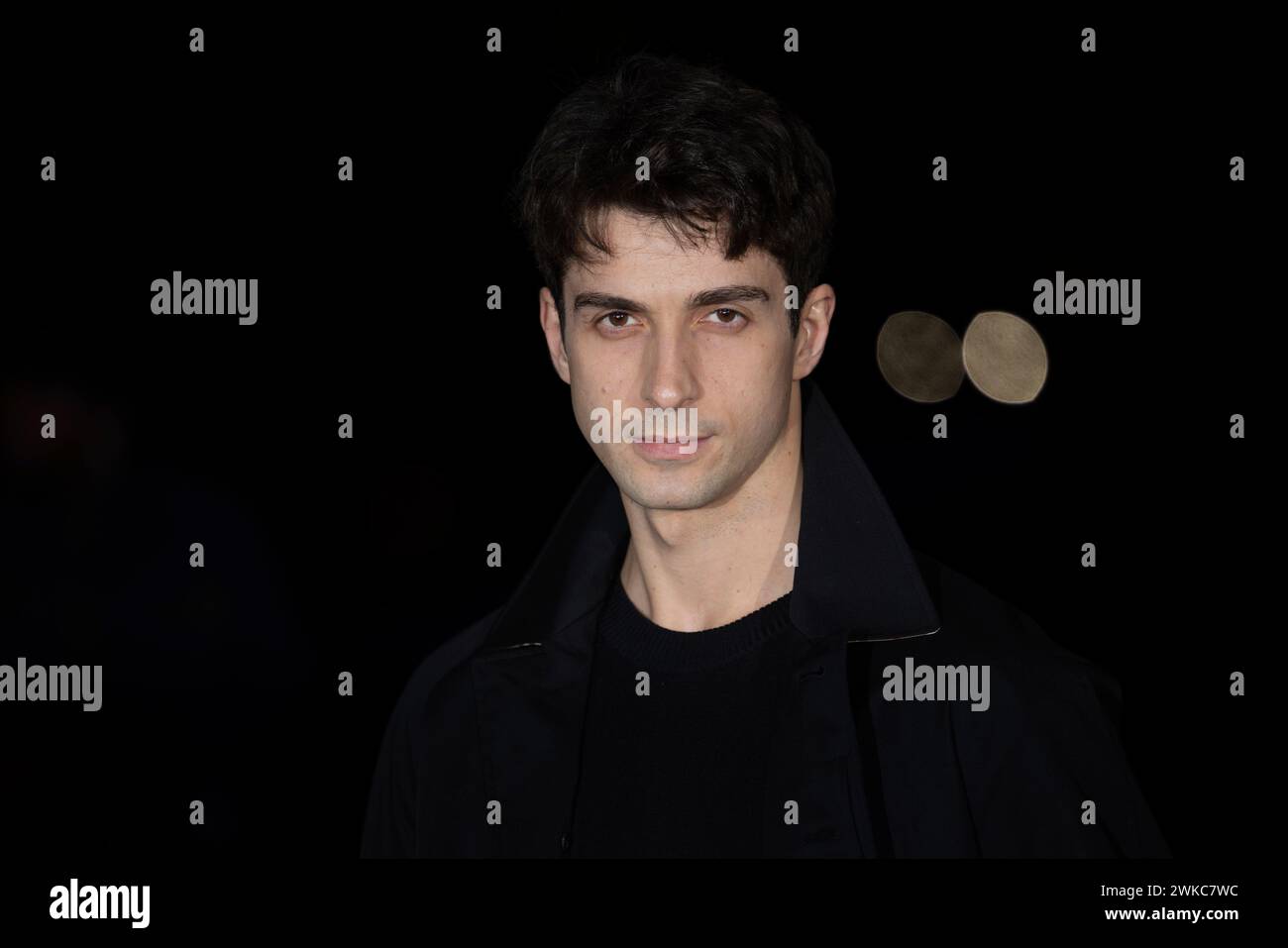 Reece Clarke poses for photographers upon arrival at the Burberry ...