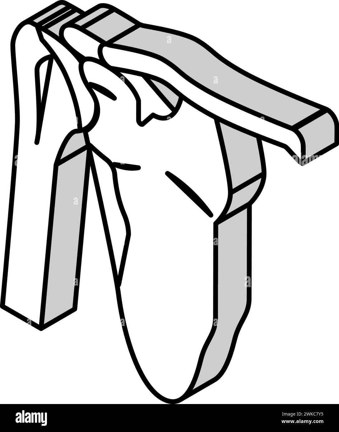 shoulder bone isometric icon vector illustration Stock Vector Image ...