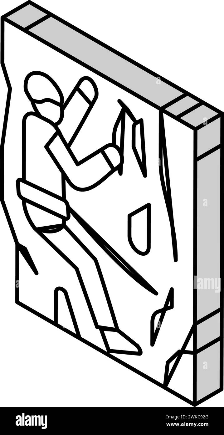ice climbing isometric icon vector illustration Stock Vector Image ...
