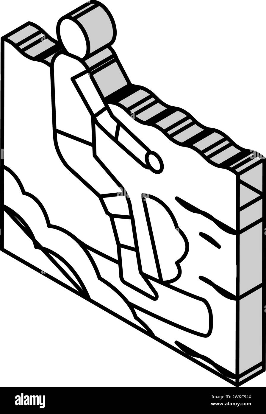 Kitesurfing extreme sport icon Black and White Stock Photos & Images ...