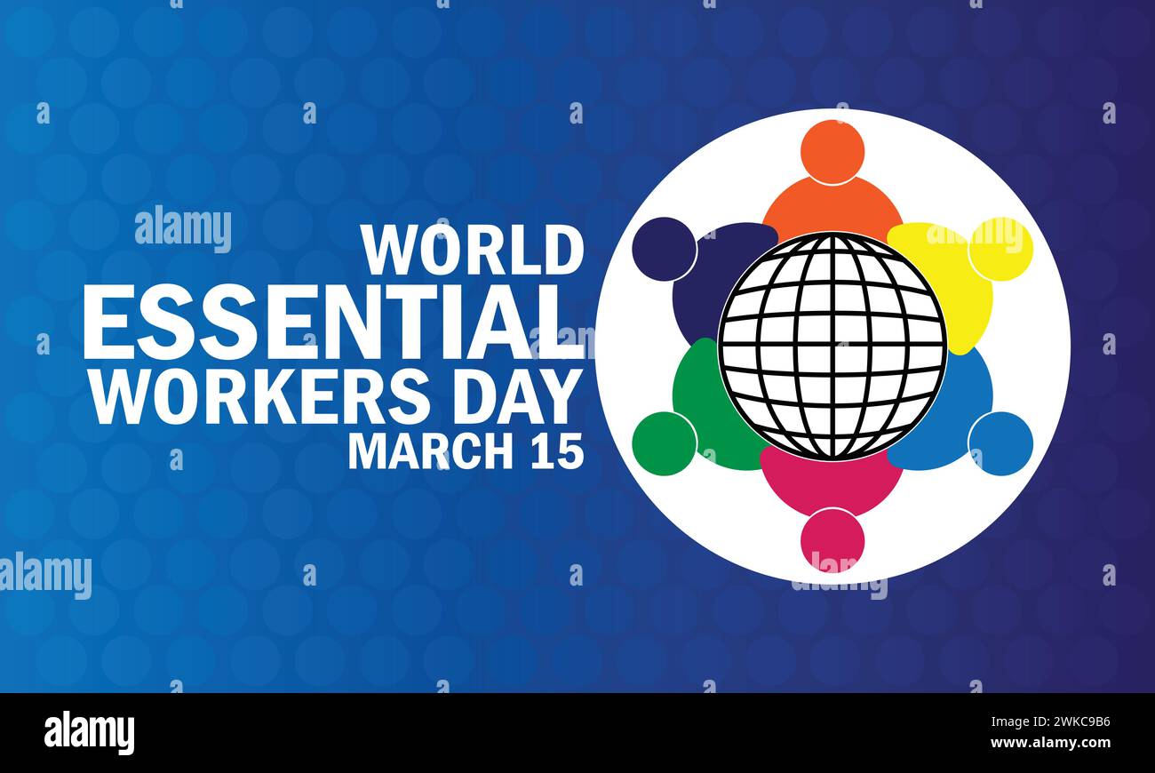 World Essential Workers Day wallpaper with typography. World Essential ...