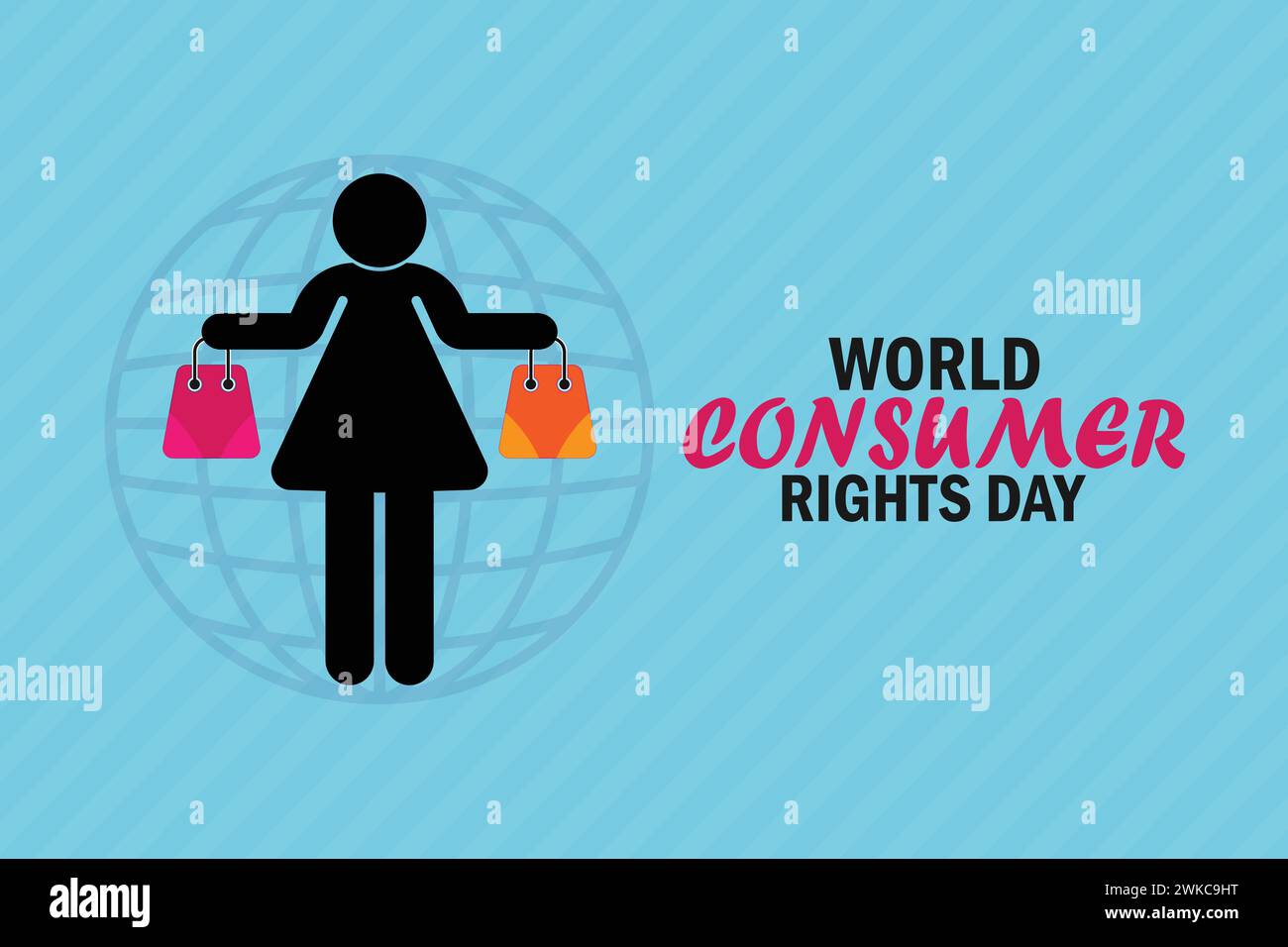 World Consumer Rights Day wallpaper with shapes and typography. World ...