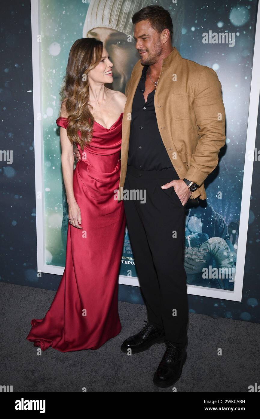New York, USA. 19th Feb, 2024. (L-R) Hilary Swank and Alan Ritchson attend the Lionsgate's ...