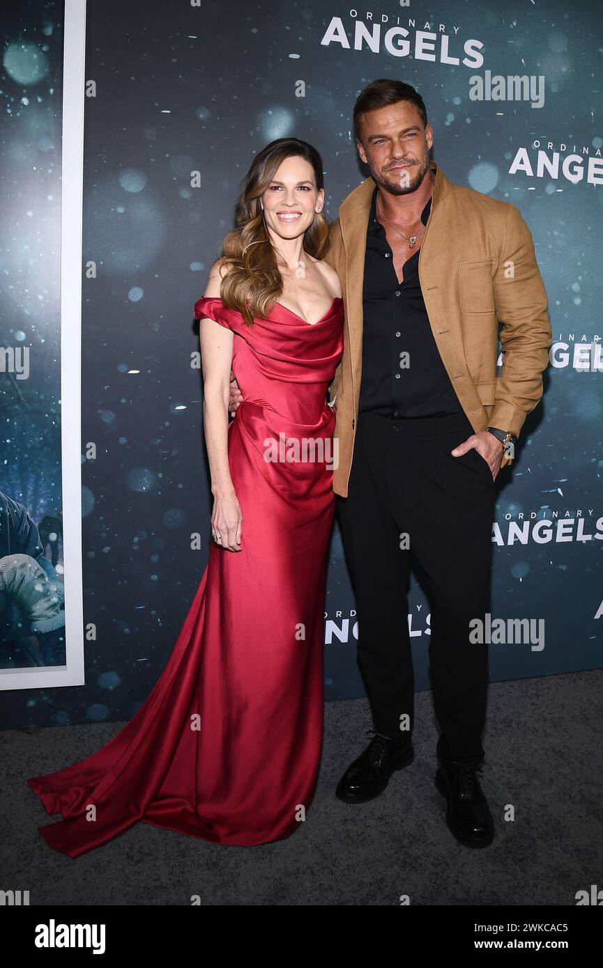 New York, USA. 19th Feb, 2024. (L-R) Hilary Swank and Alan Ritchson ...