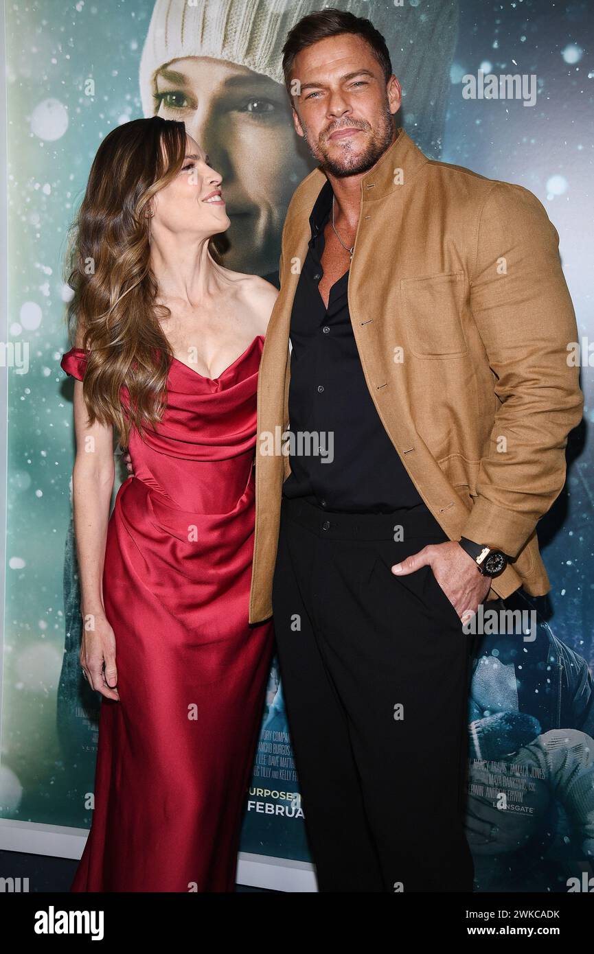 New York, USA. 19th Feb, 2024. (L-R) Hilary Swank and Alan Ritchson attend the Lionsgate's ...