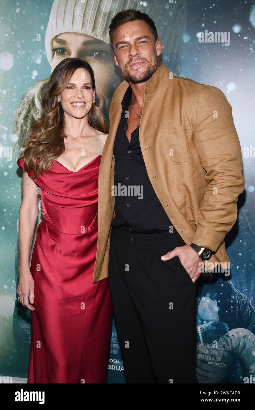 New York, USA. 19th Feb, 2024. (L-R) Hilary Swank and Alan Ritchson attend the Lionsgate's ...