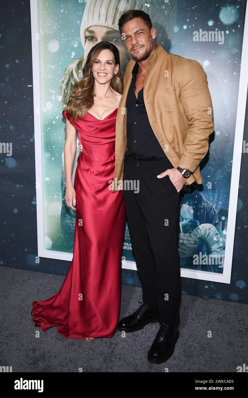 New York, USA. 19th Feb, 2024. (L-R) Hilary Swank and Alan Ritchson attend the Lionsgate's ...