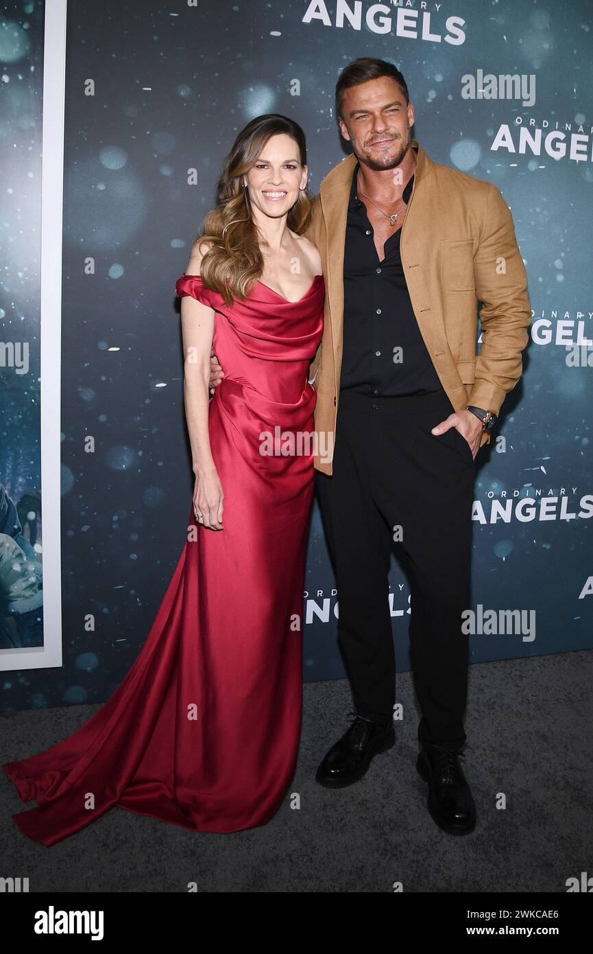 New York, USA. 19th Feb, 2024. (L-R) Hilary Swank and Alan Ritchson attend the Lionsgate's ...