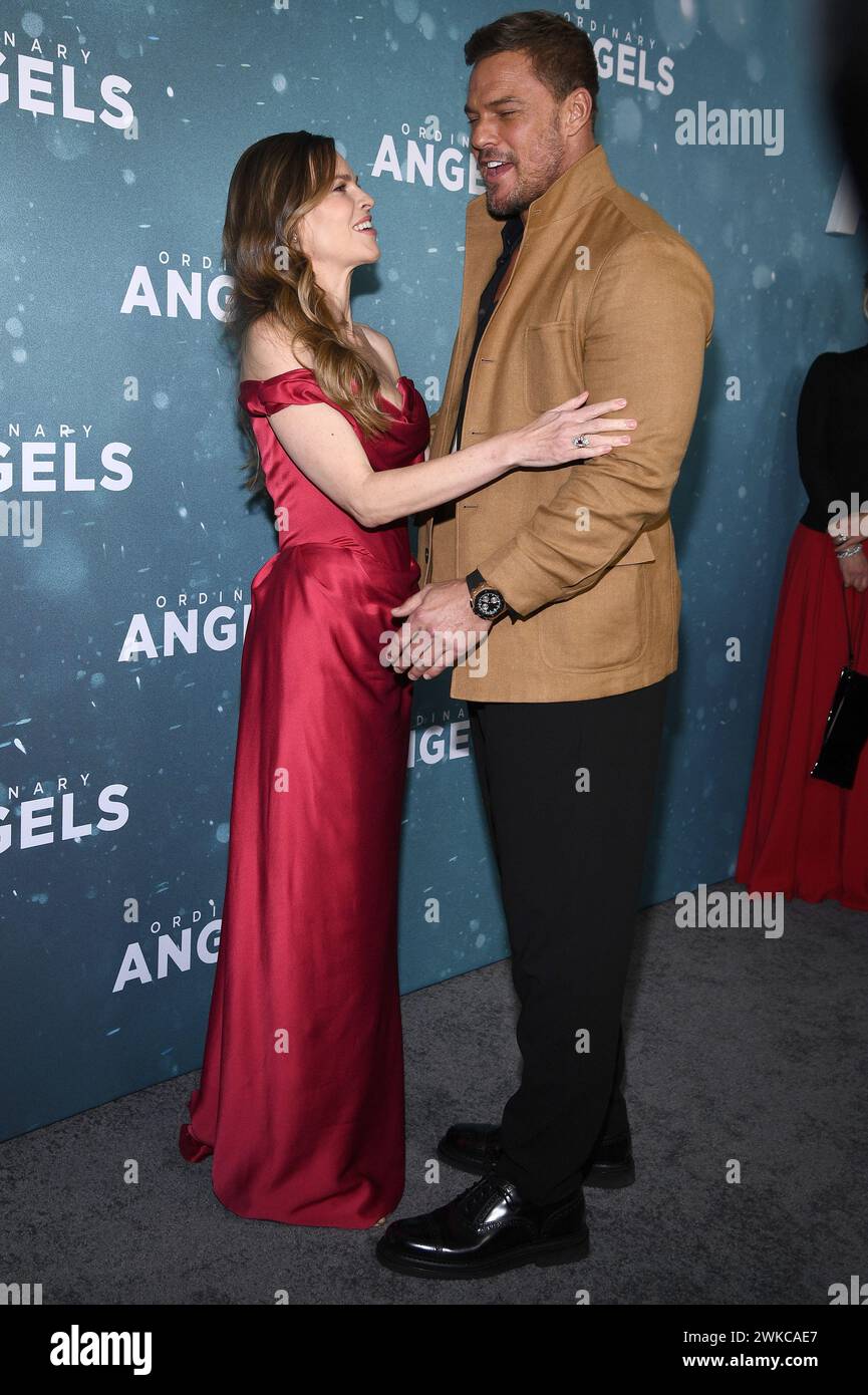 New York, USA. 19th Feb, 2024. (L-R) Hilary Swank and Alan Ritchson attend the Lionsgate's ...