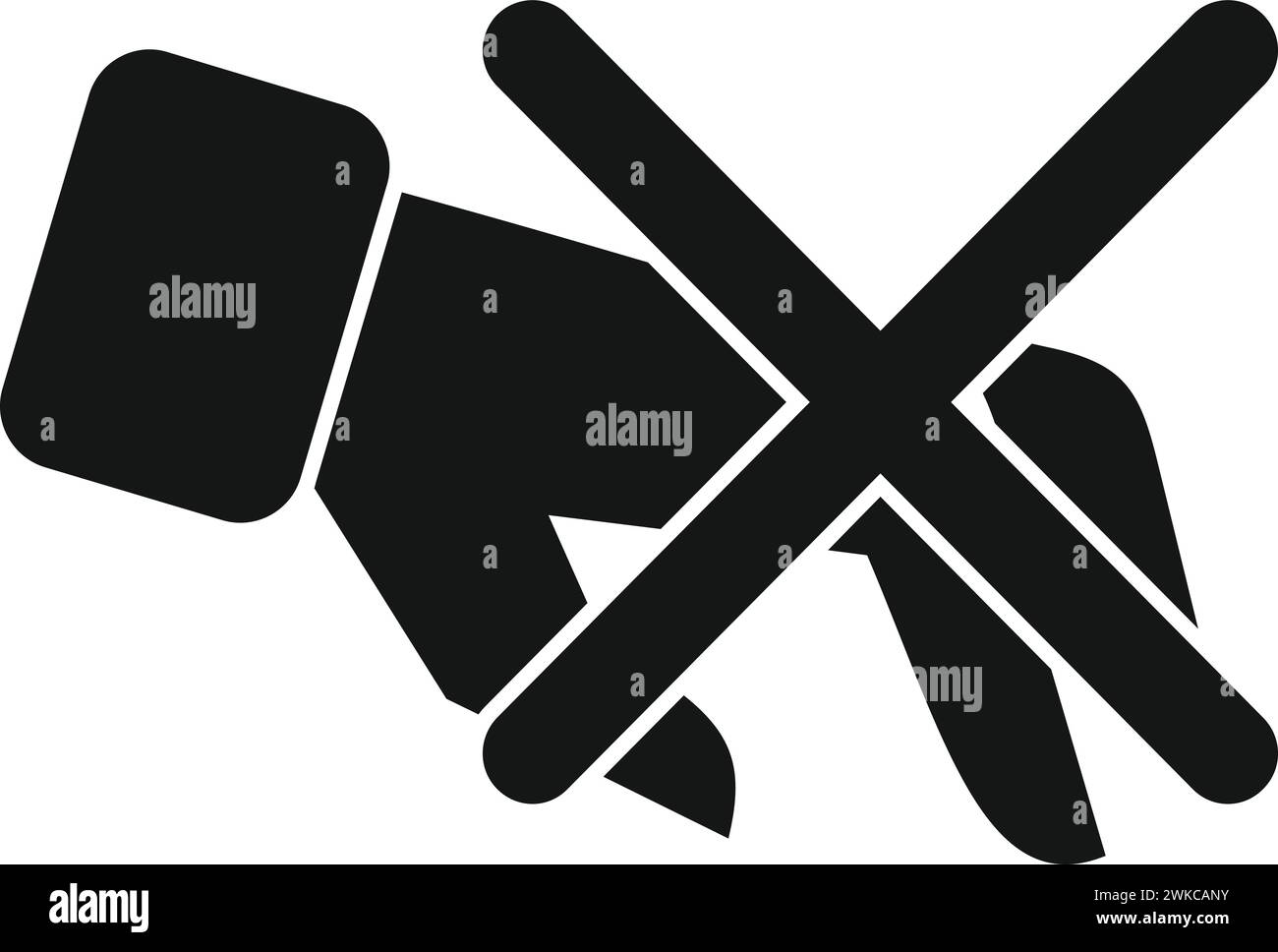 Hand stop theft icon simple vector. Secure cyber. Insurance crime ...