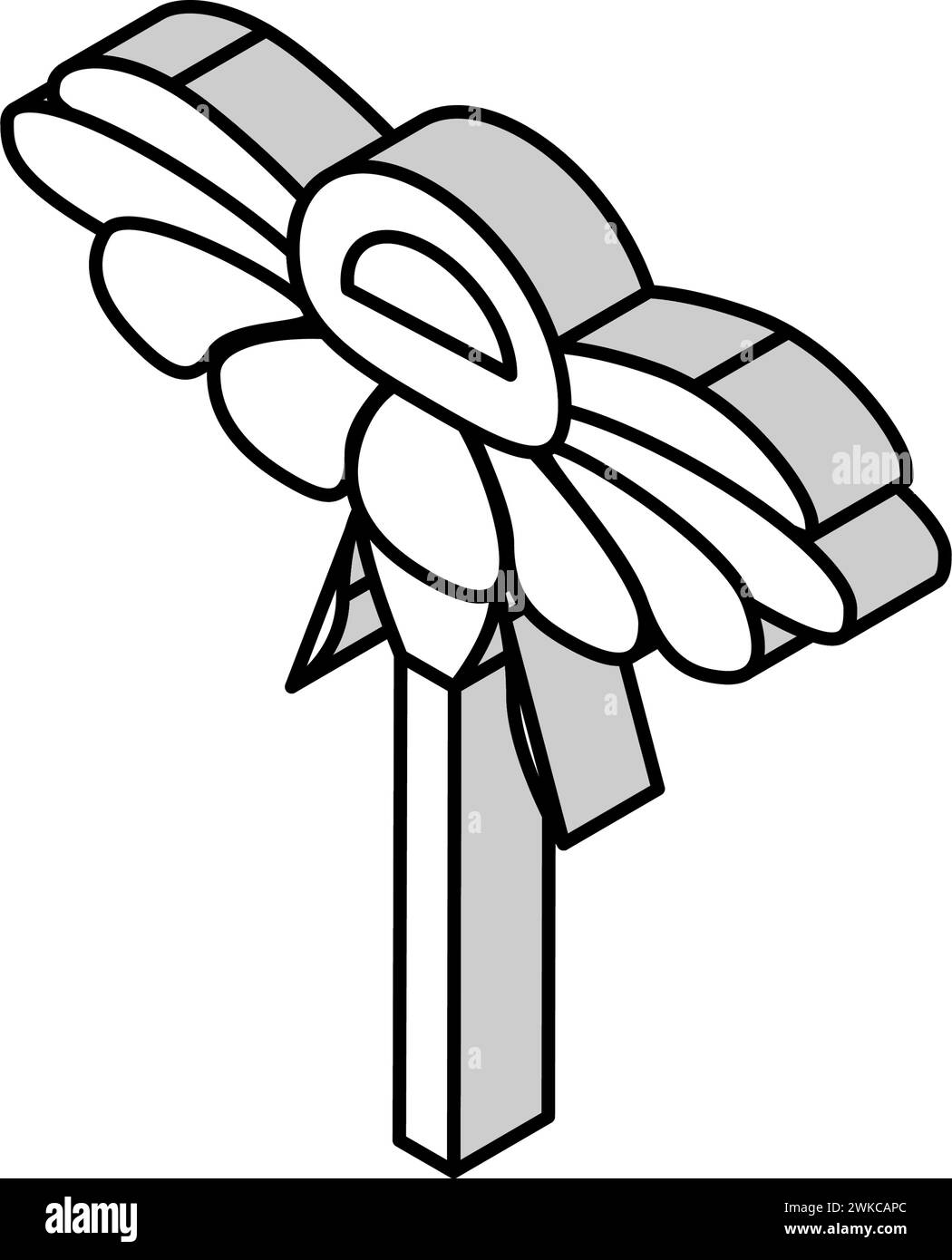 chamomile flower bud isometric icon vector illustration Stock Vector ...
