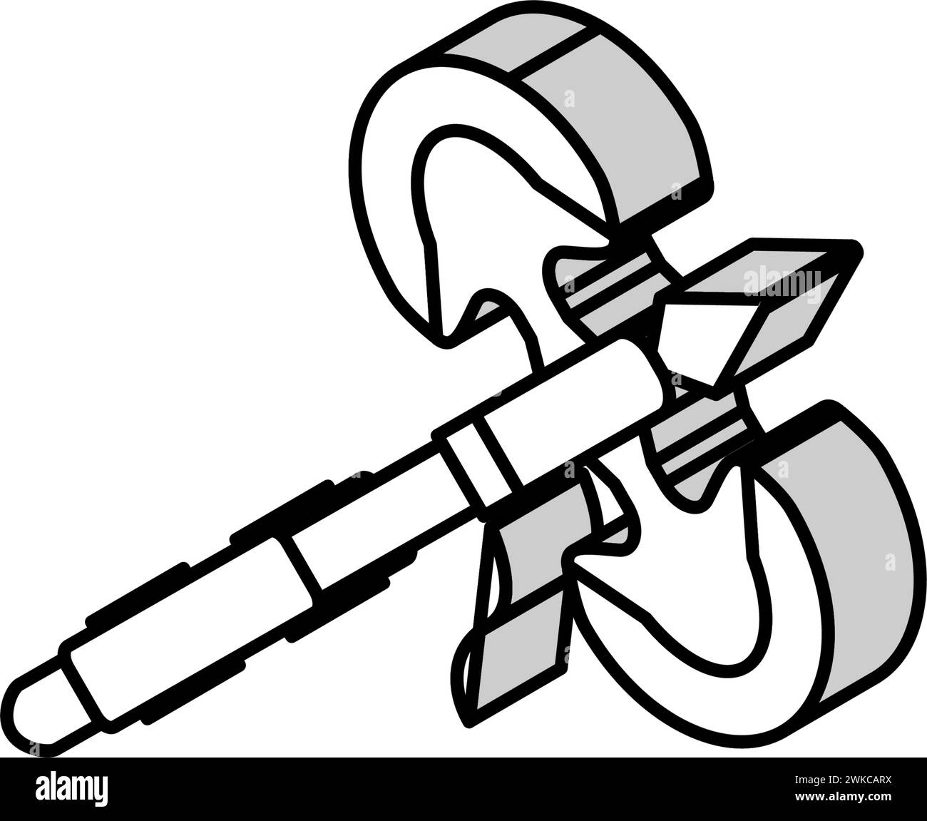 ax weapon isometric icon vector illustration Stock Vector Image & Art ...