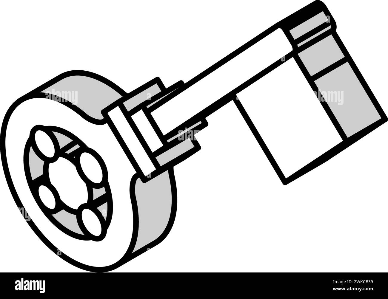 key medieval isometric icon vector illustration Stock Vector Image ...
