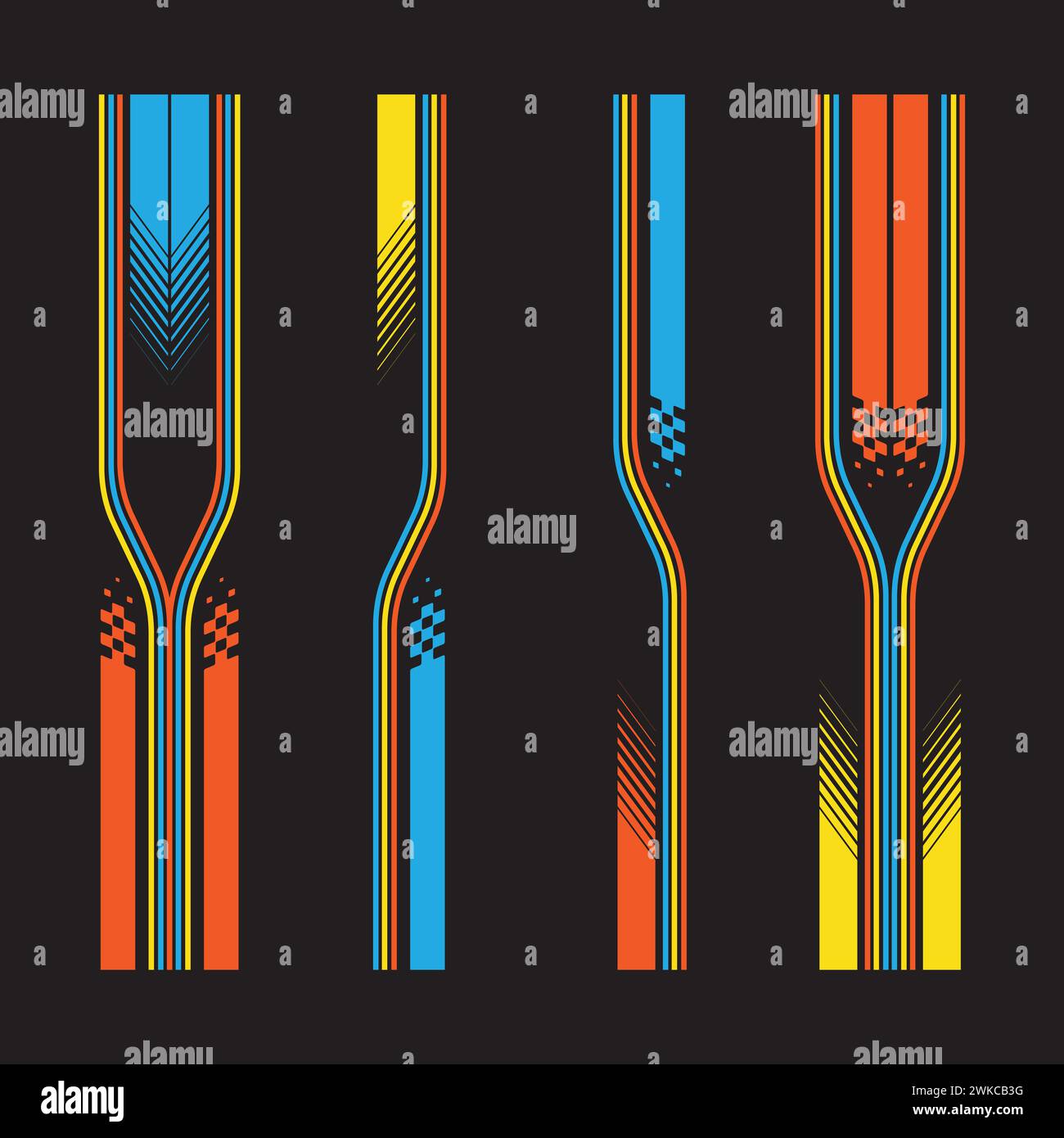 White racing strips Stock Vector Images - Alamy