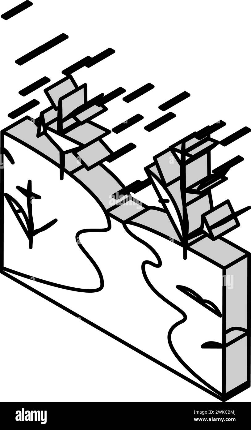 ice river isometric icon vector illustration Stock Vector Image & Art ...