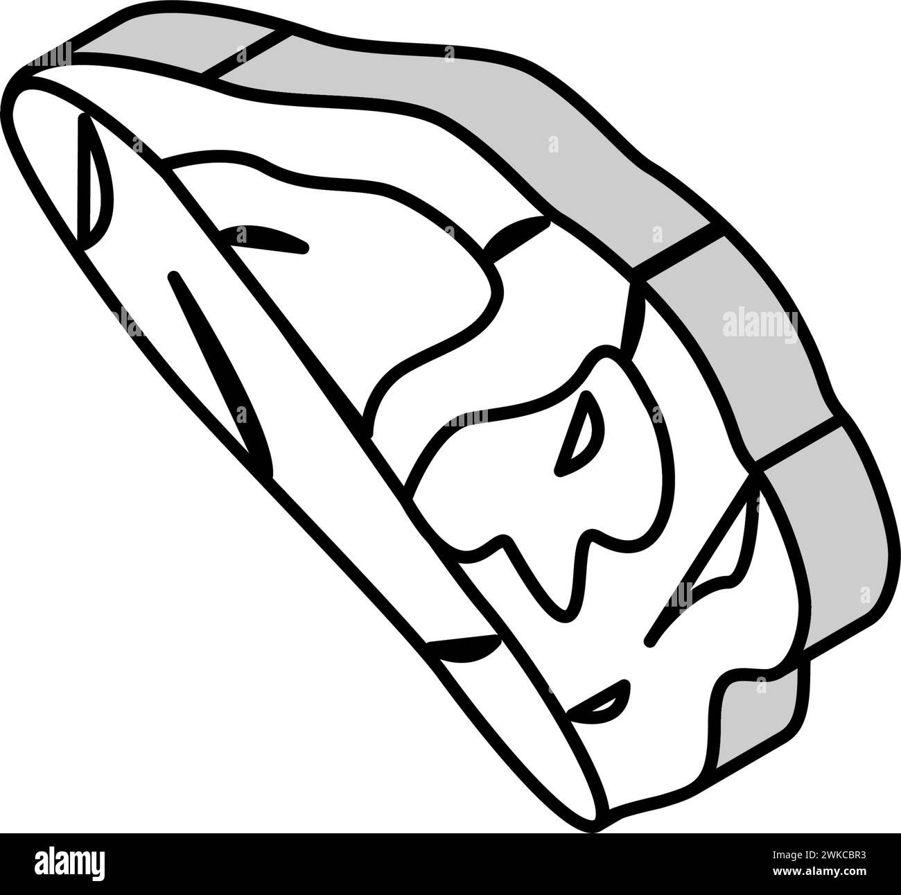 brisket beef meat isometric icon vector illustration Stock Vector Image ...